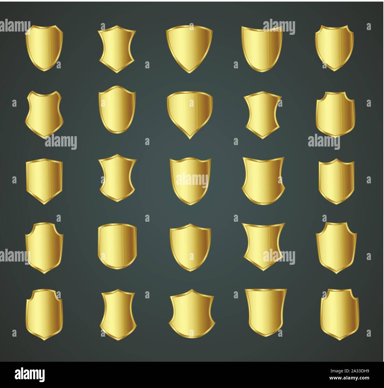 Goldener wappen Stock-Vektorgrafiken kaufen - Alamy