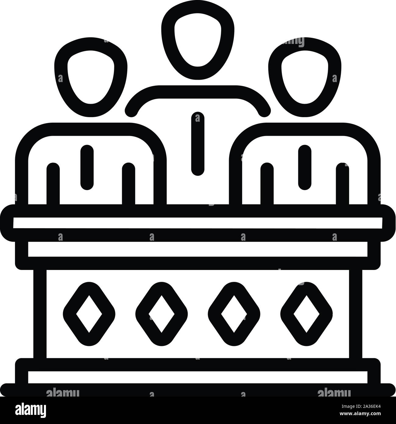 Justiz Symbol, outline Style Stock-Vektorgrafik - Alamy