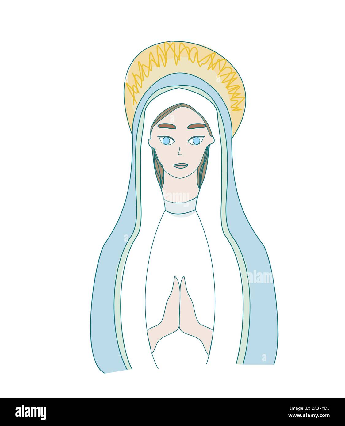 Statue der mutter maria Stock-Vektorgrafiken kaufen - Alamy