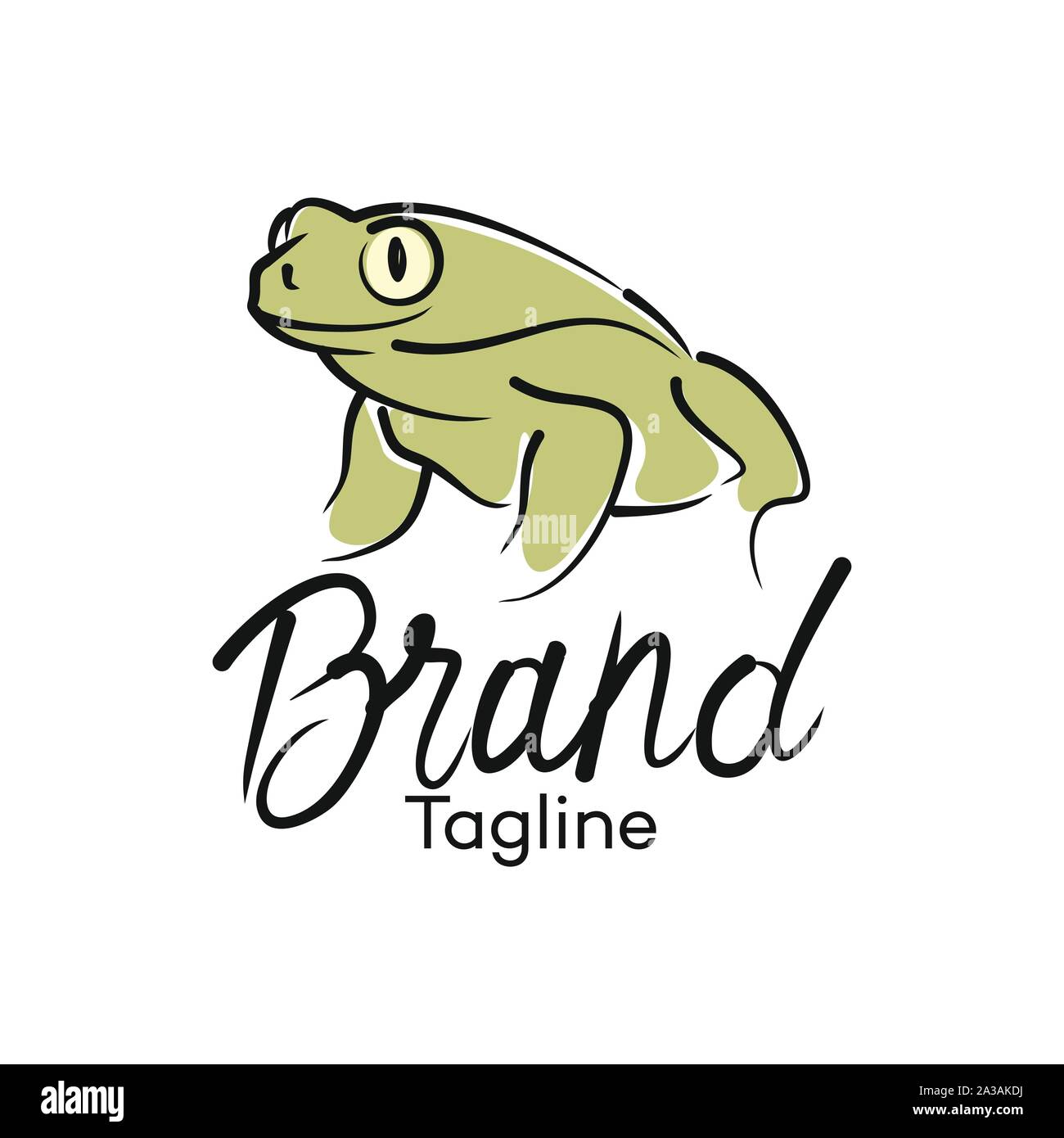 Moderne Frosch Logo. Vector Illustration Stock-Vektorgrafik - Alamy