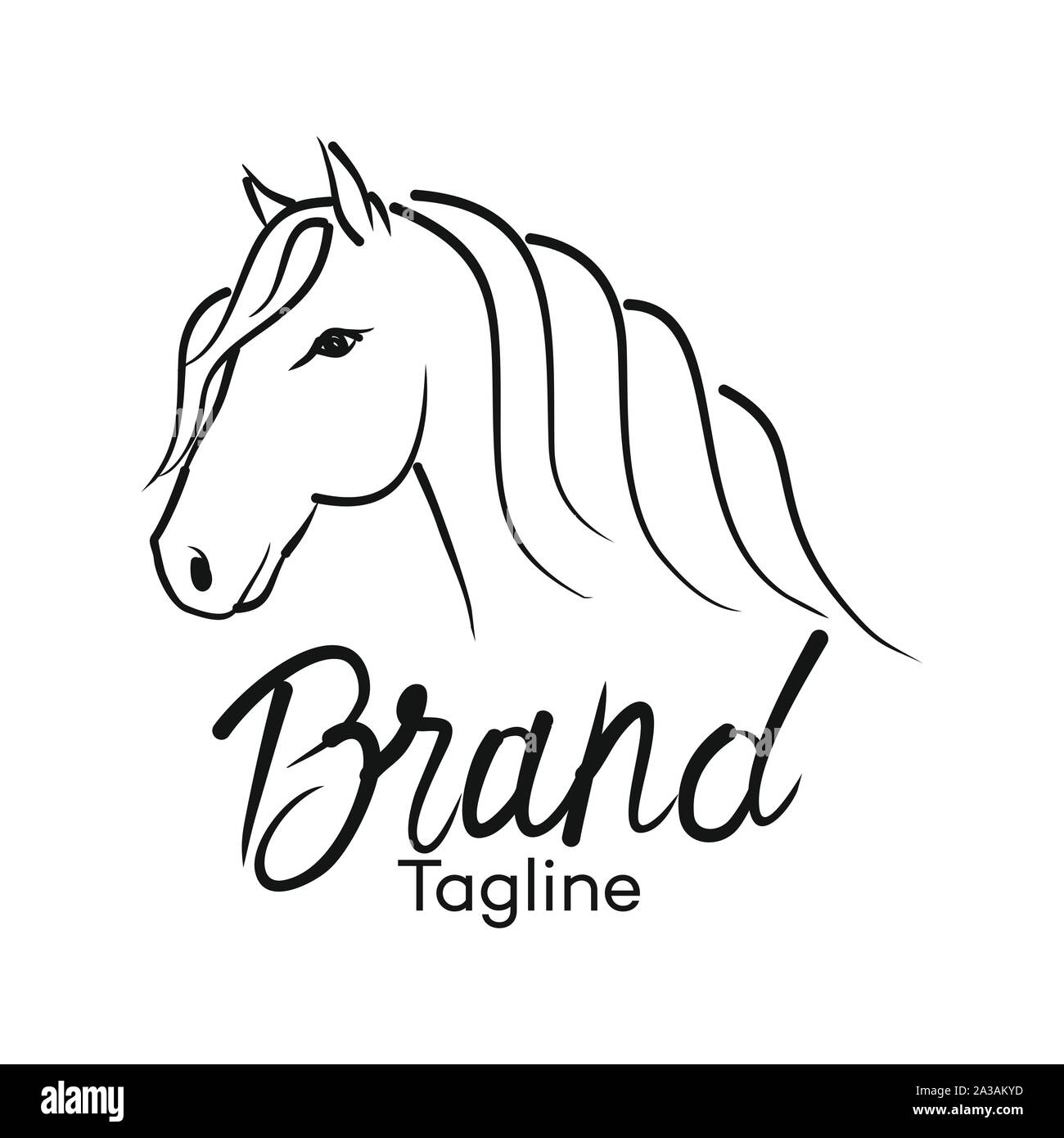 Moderne Pferd Logo. Vector Illustration Stock-Vektorgrafik - Alamy