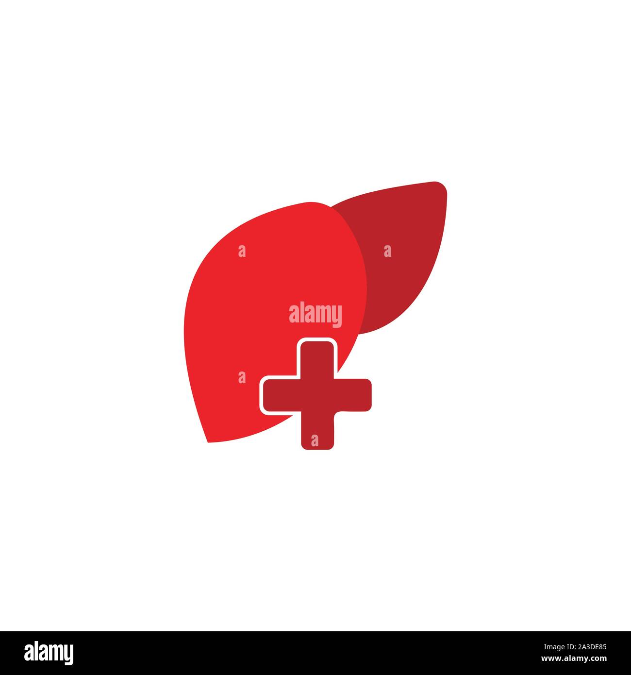 Vektor Leber Symbol Flachbild-Logo, menschliche Gesundheit Krankheit ...