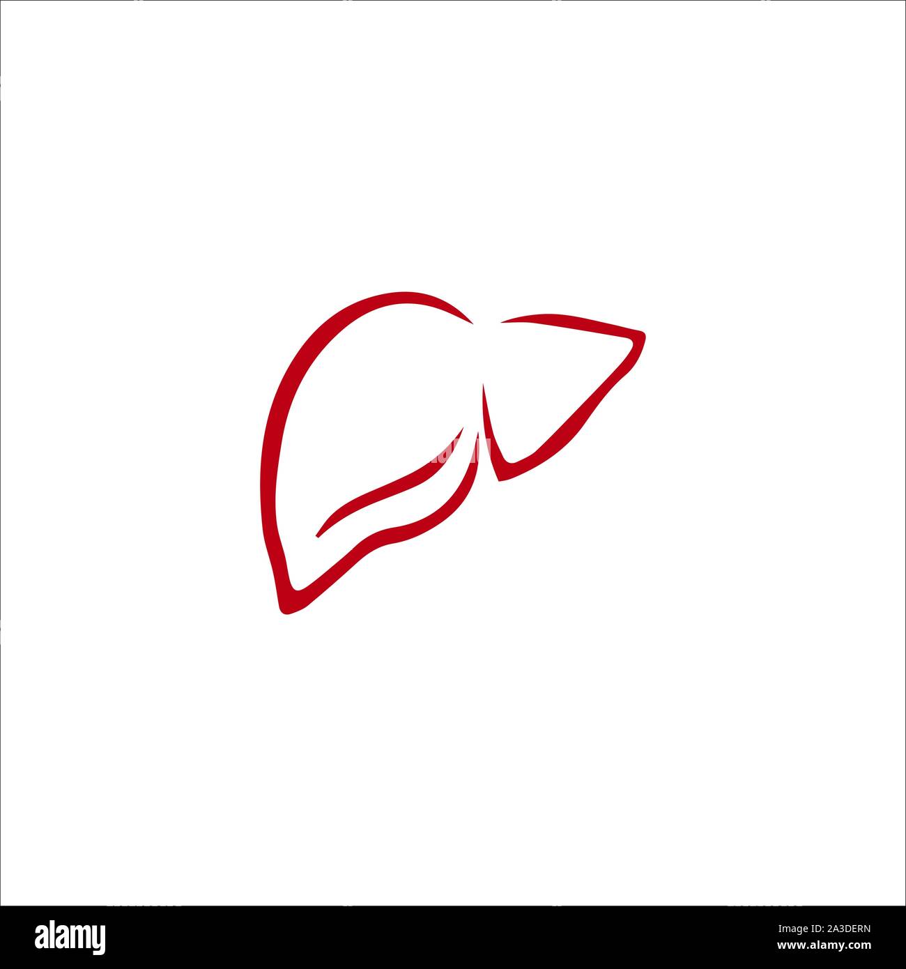 Vektor Leber Symbol Flachbild-Logo, menschliche Gesundheit Krankheit ...