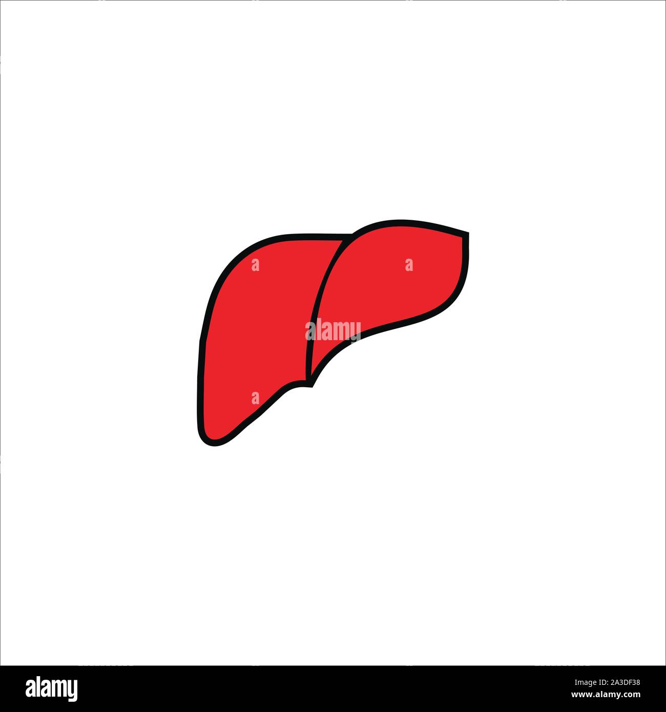 Vektor Leber Symbol Flachbild-Logo, menschliche Gesundheit Krankheit ...
