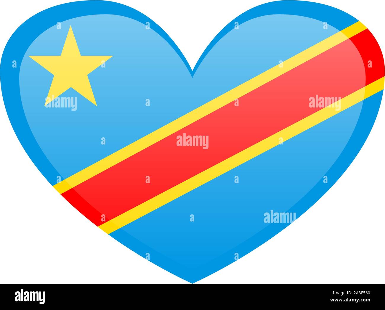 Demokratische Republik Kongo Flagge. Nationale aktuelle Flagge ...