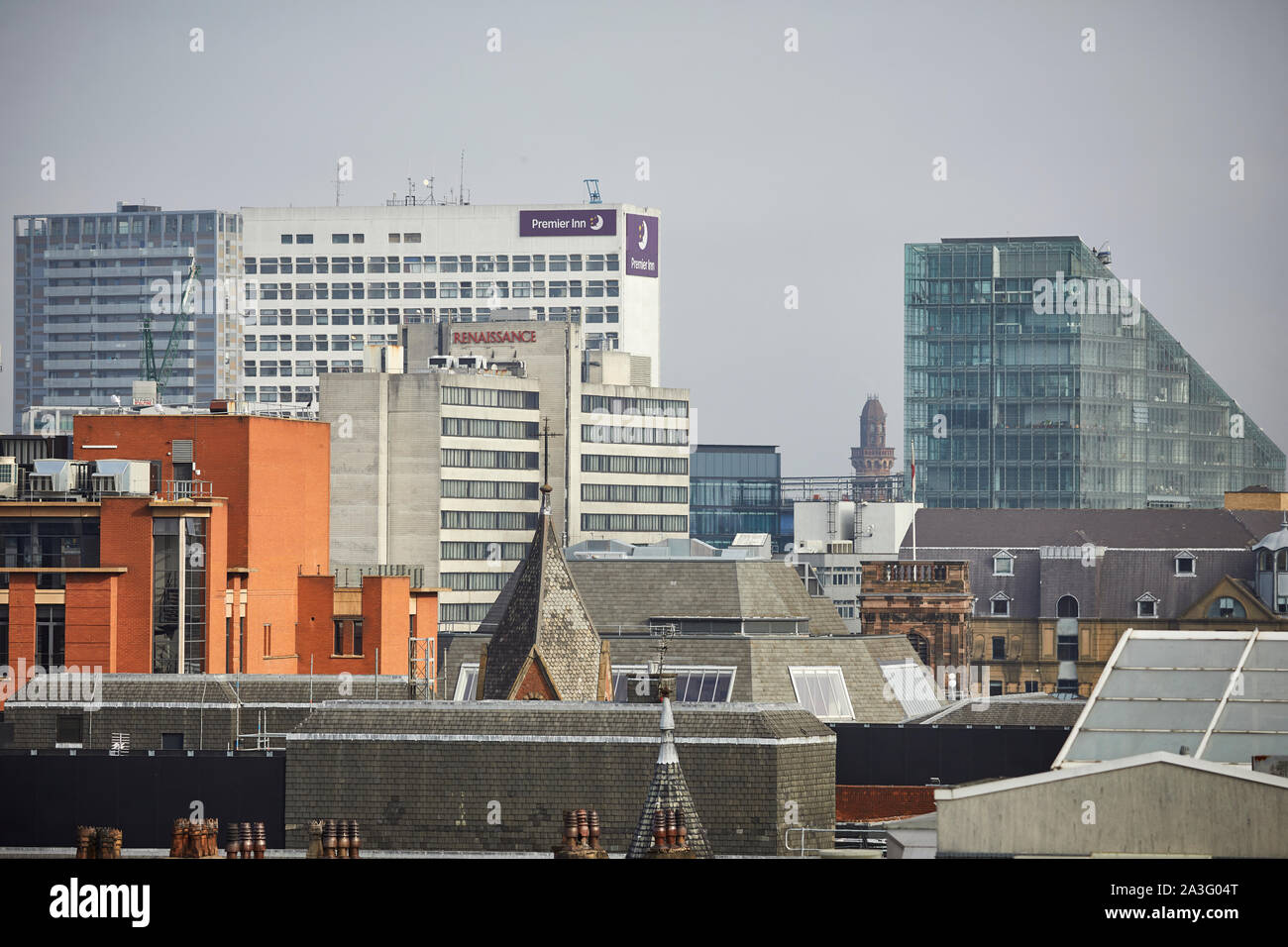Manchester skyline einschließlich Renaissance Manchester City Center ...