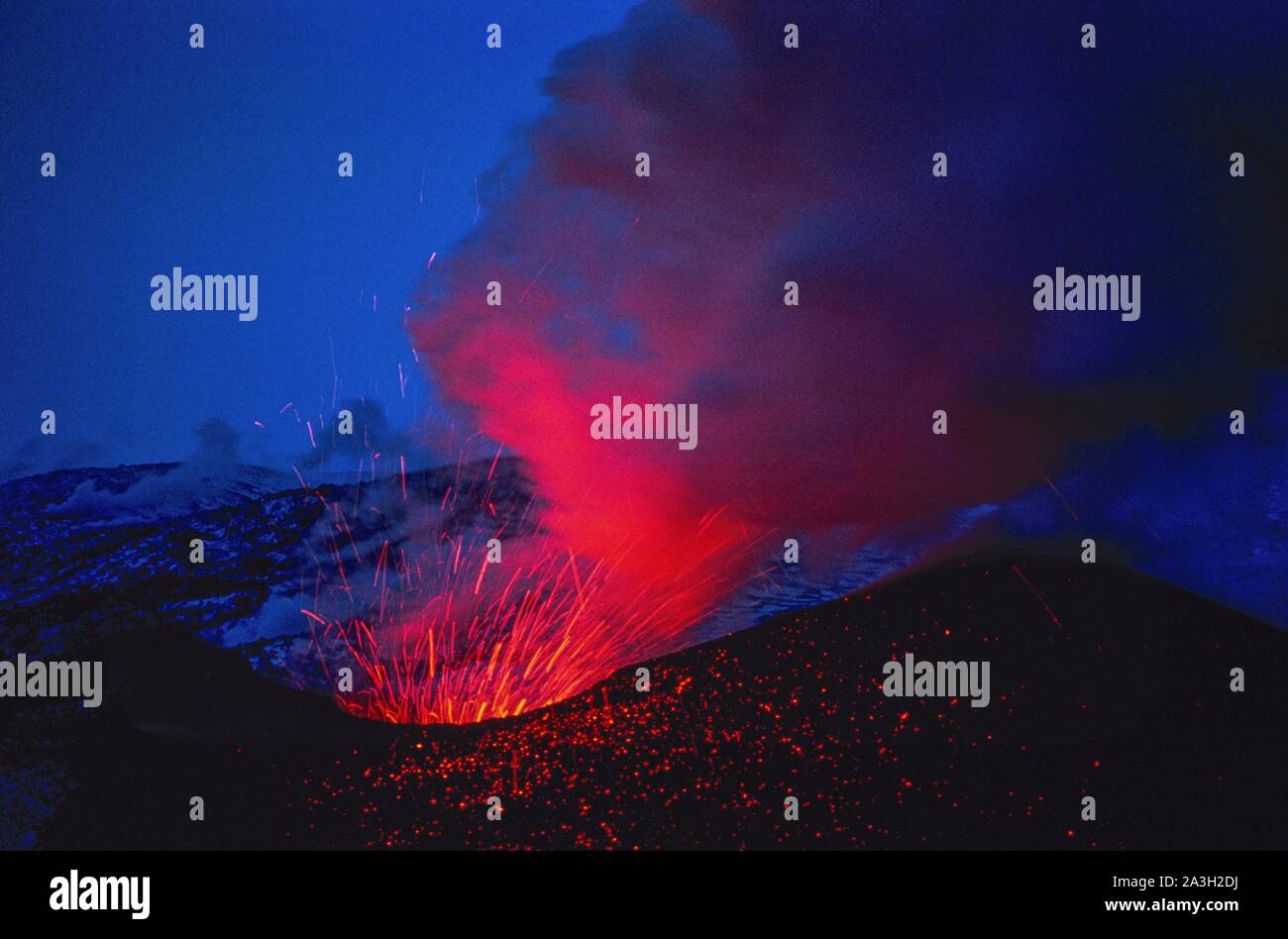 Island, Sudurland, Ausbruch von Vulkan Hekla Stockfotografie - Alamy