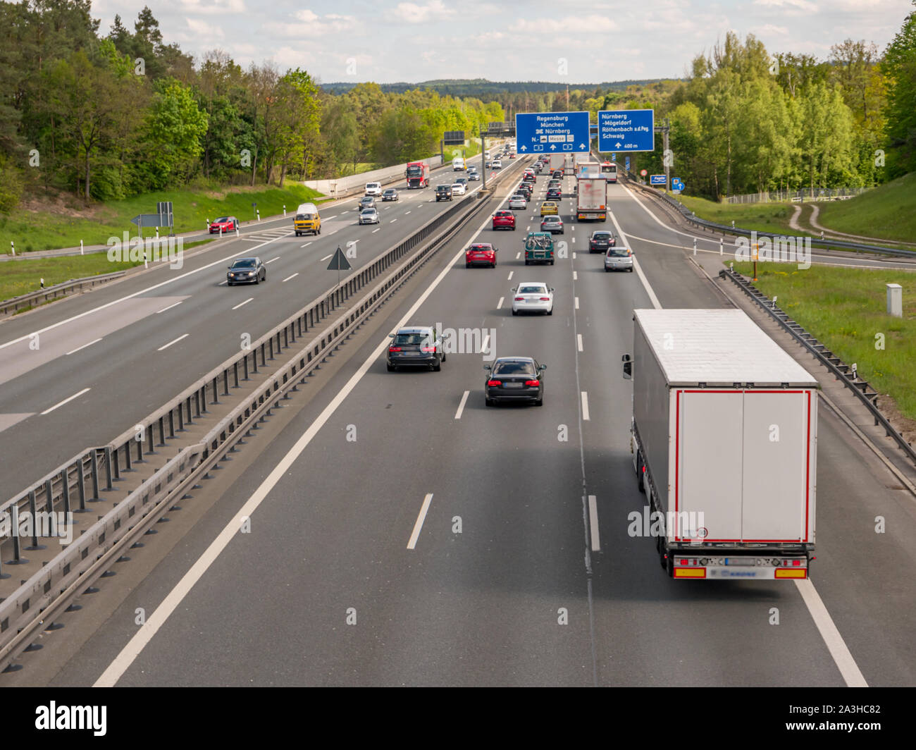 German Autobahn Motorway Exit Sign Stockfotos und -bilder Kaufen - Alamy