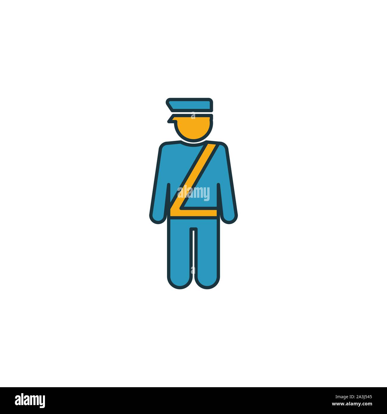 Grenze Symbol. Umrisse gefüllt kreative Anklicken vom Flughafen icons ...