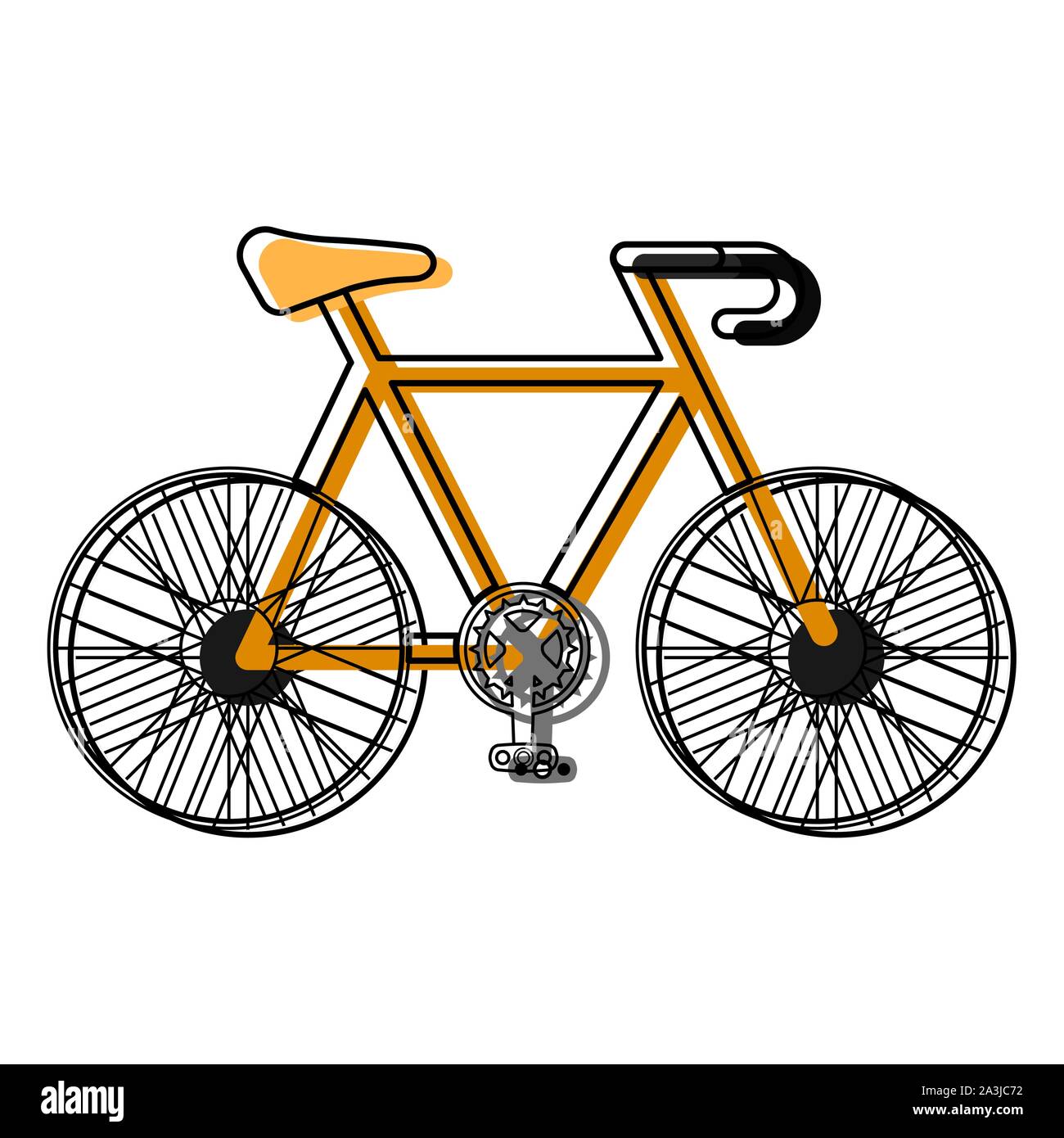 Farbige Skizze eines Fahrrad - Vector Illustration Stock-Vektorgrafik ...