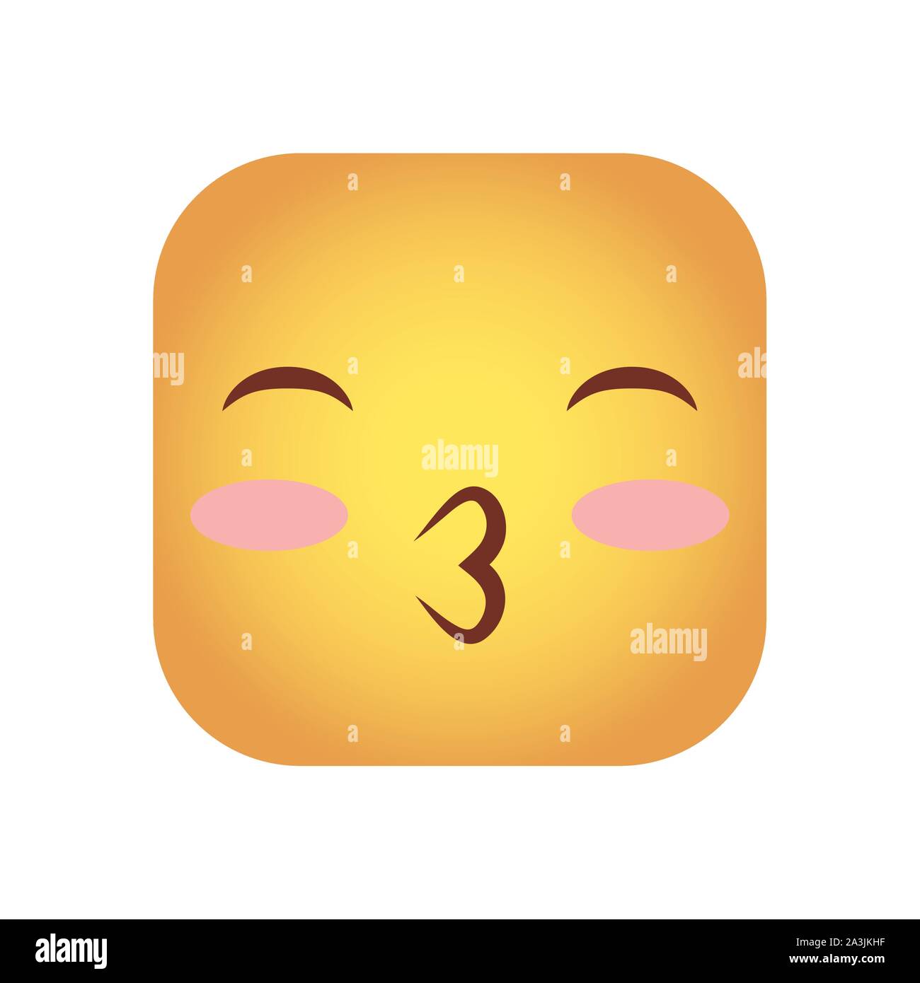 Platz Emoticon küssen Gesicht zeichen Symbol Stock-Vektorgrafik - Alamy