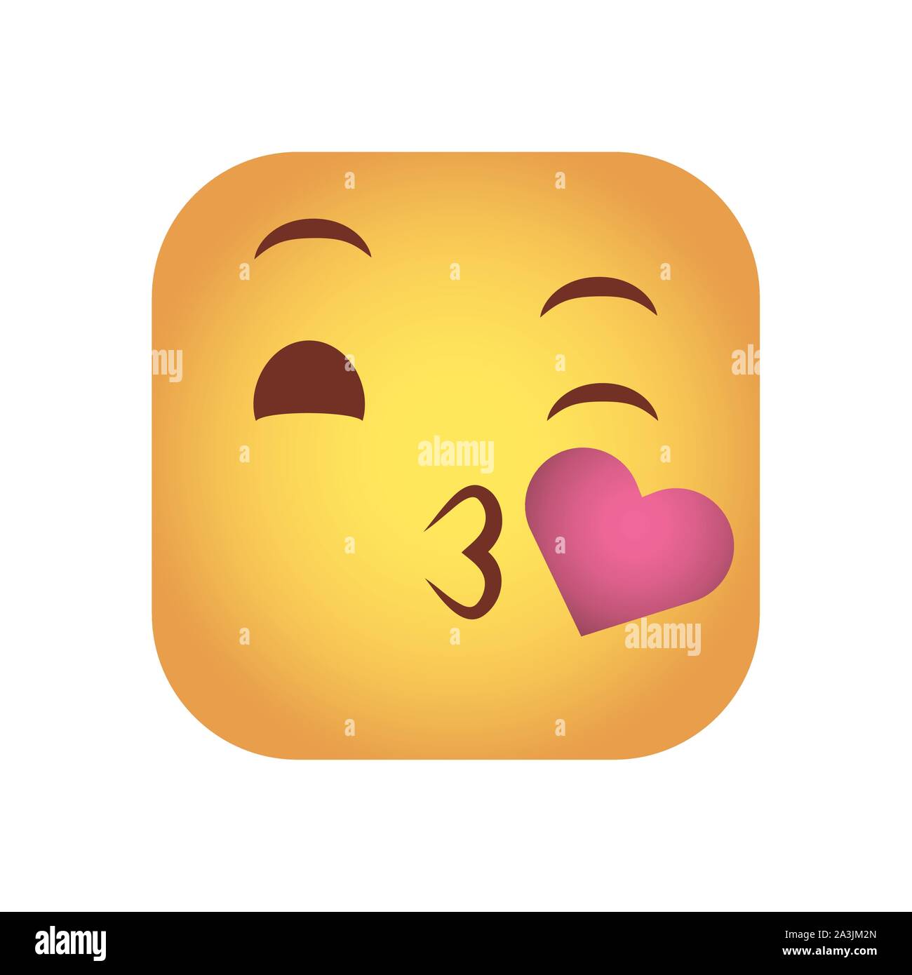 Platz Emoticon küssen Gesicht zeichen Symbol Stock-Vektorgrafik - Alamy