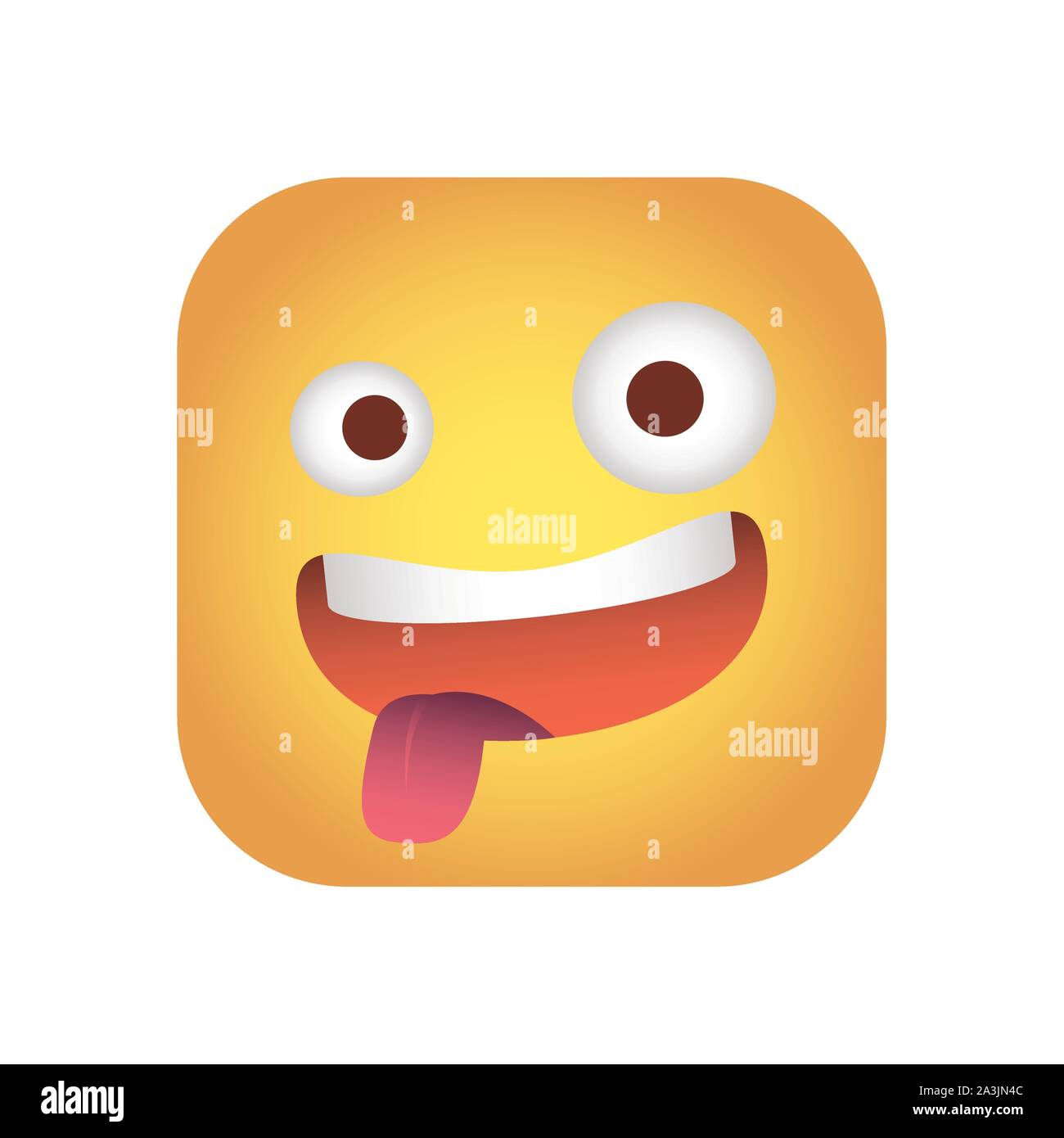 Platz Smiley mit herausgestreckter Zunge Gesicht zeichen Symbol Stock ...