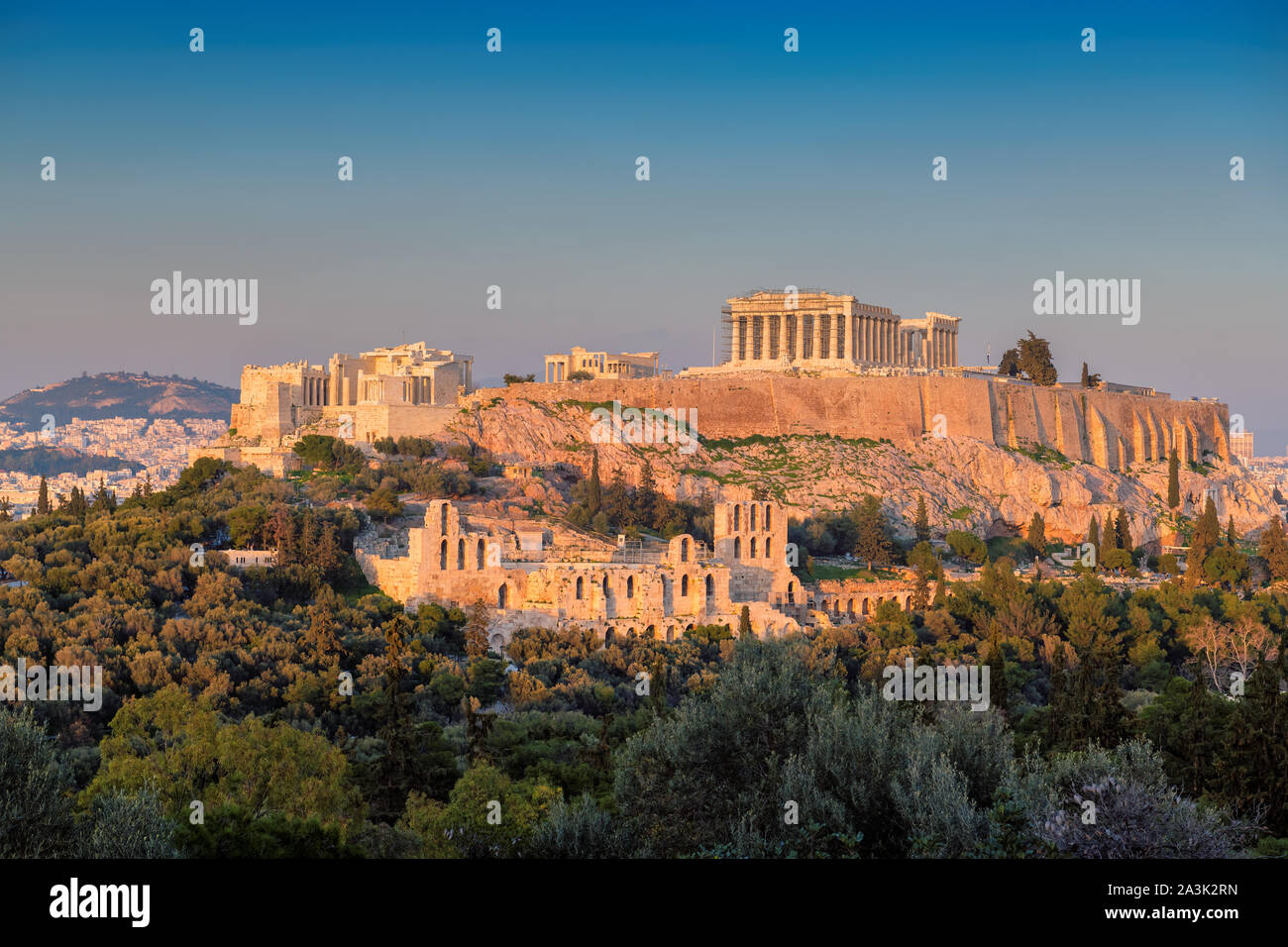 Der Parthenon Tempel der Akropolis von Athen, Griechenland ...