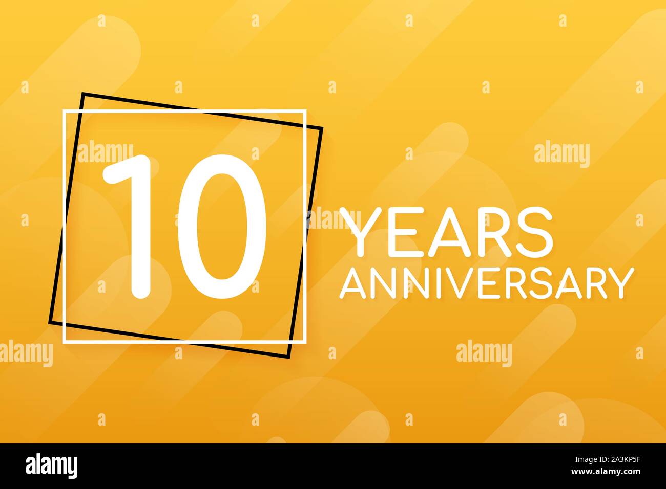 10 Jahre Jubiläum Emblem. Jahrestag Symbol oder Label. 10 Jahre Feier ...