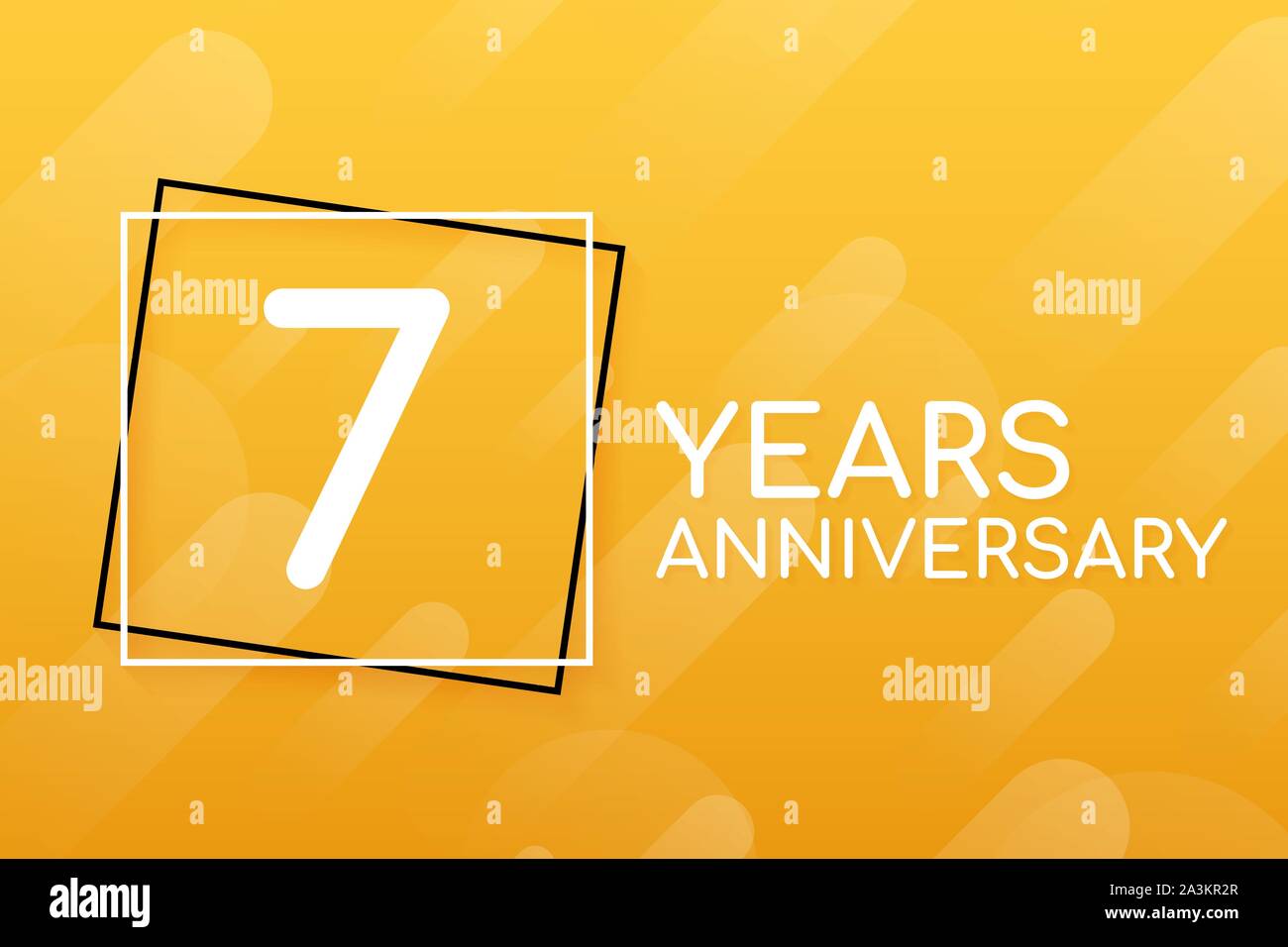 7 Jahre Jubiläum Emblem. Jahrestag Symbol oder Label. 7 Jahre Feier und ...