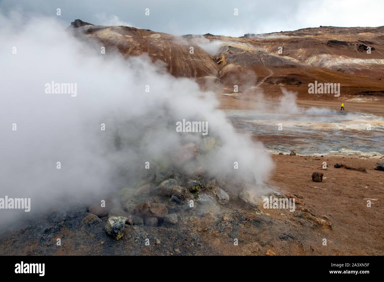 Damm DES RAUCHENS STEINE UND FUMAROLEN, Vulkanismus, NAMASKARD, REGION ...