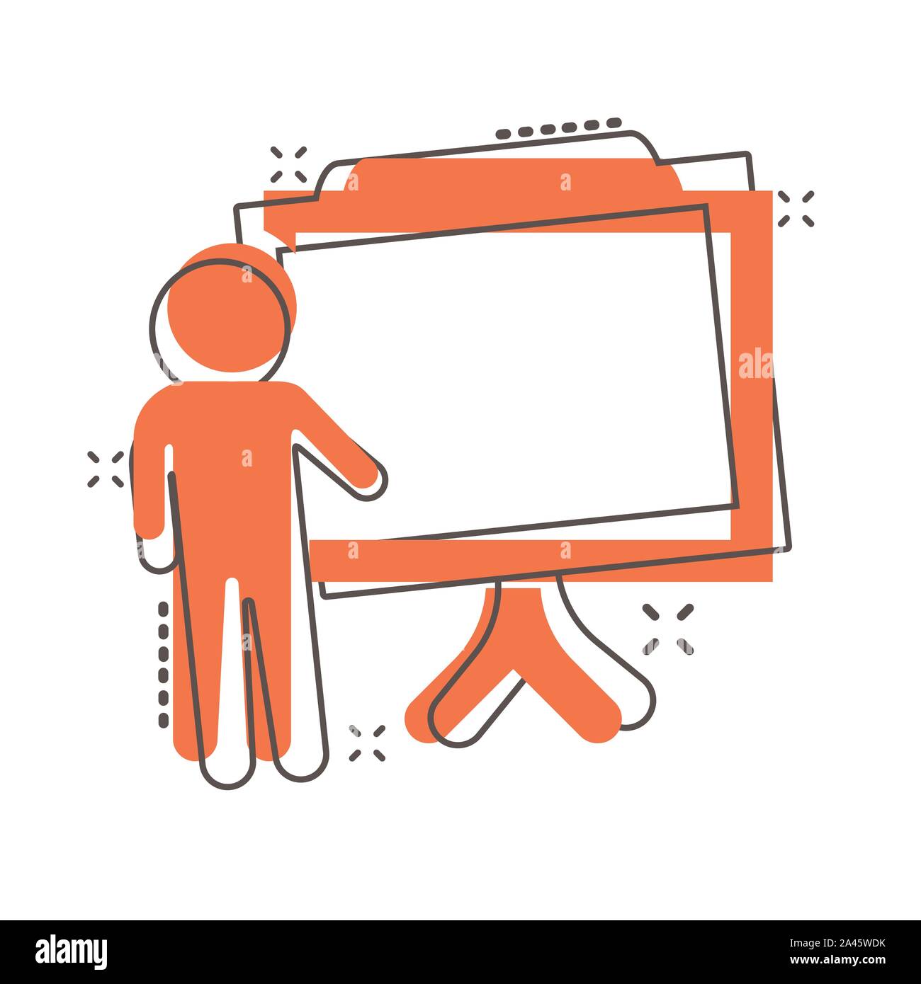 Ausbildung Ausbildung Symbols in Comic Stil. Menschen seminar Vektor ...