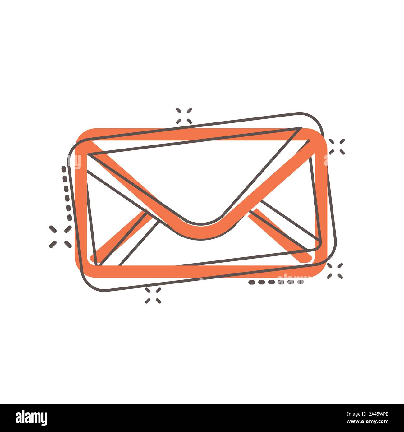 Mail Briefsymbol im Comic-stil. E-Mail schreiben spam Vektor Cartoon ...