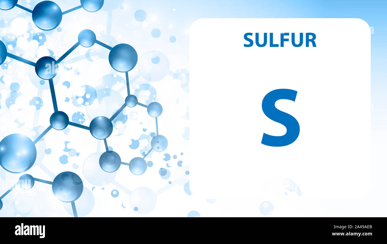 Schwefel 16 Element. Erdalkalimetalle. Chemisches Element von ...
