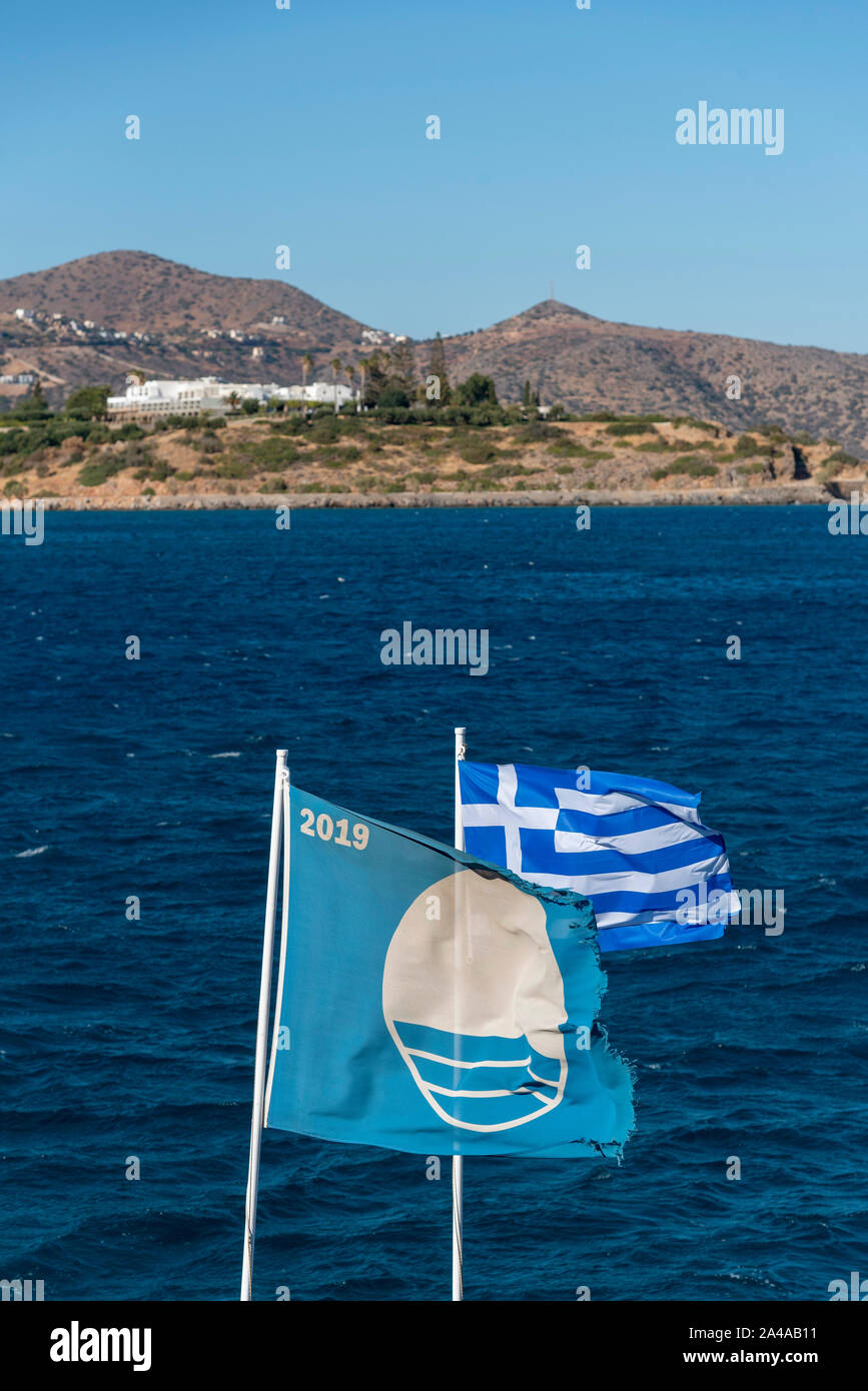 Blaue Flagge Strand Zeichen Stockfotos und -bilder Kaufen - Alamy