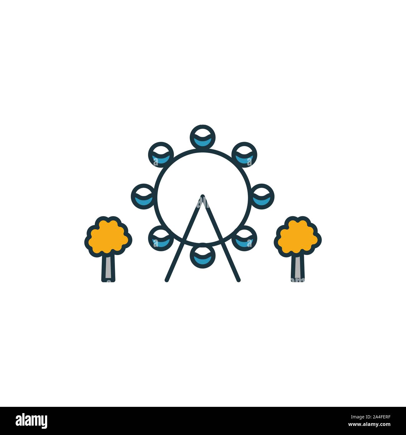 Freizeitpark Umrisse Symbol. Dünne Design von Stadt Elemente icons ...