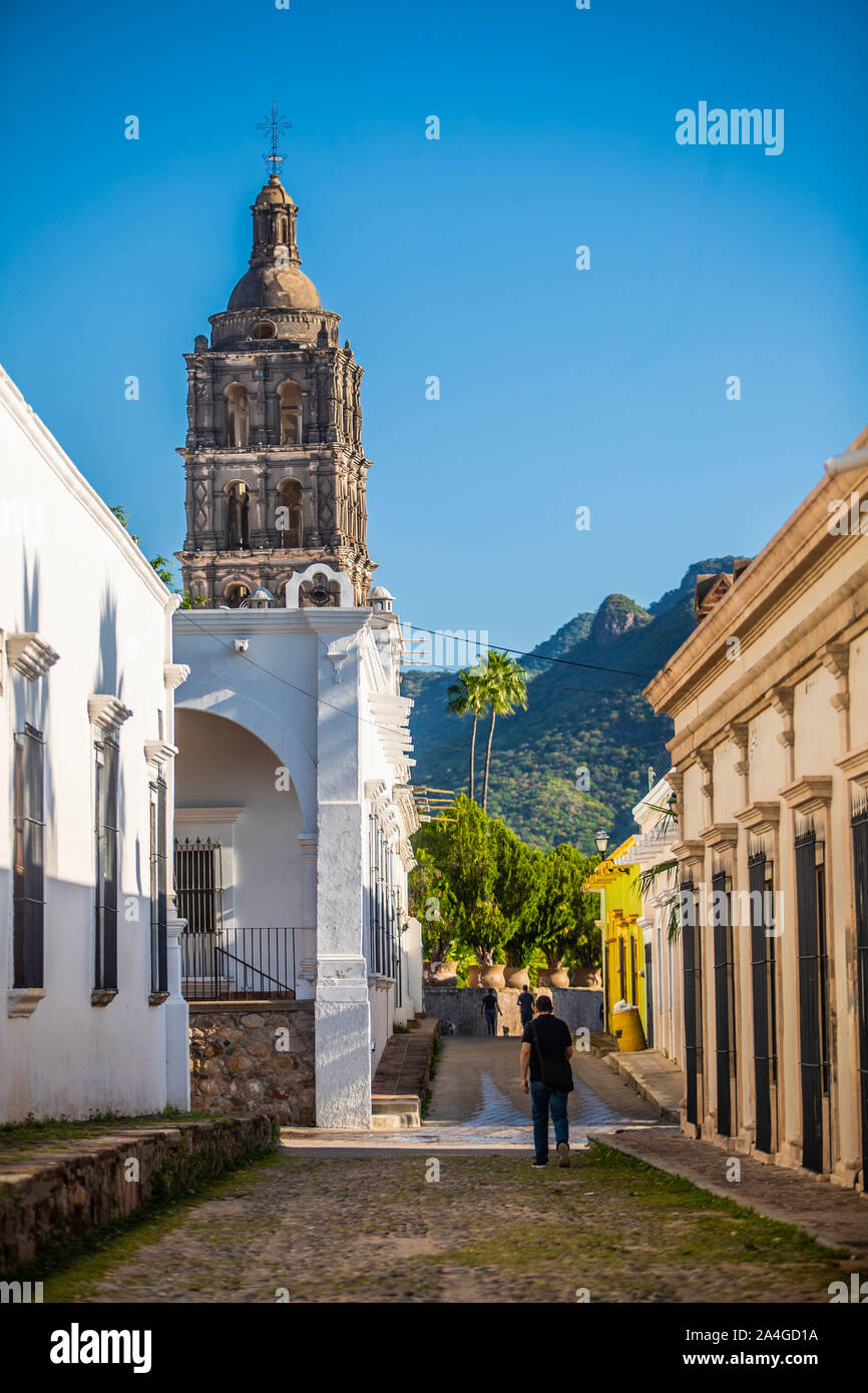 Häuser und Straßen von Alamos Sonora México, magische Stadt und äußeren ...