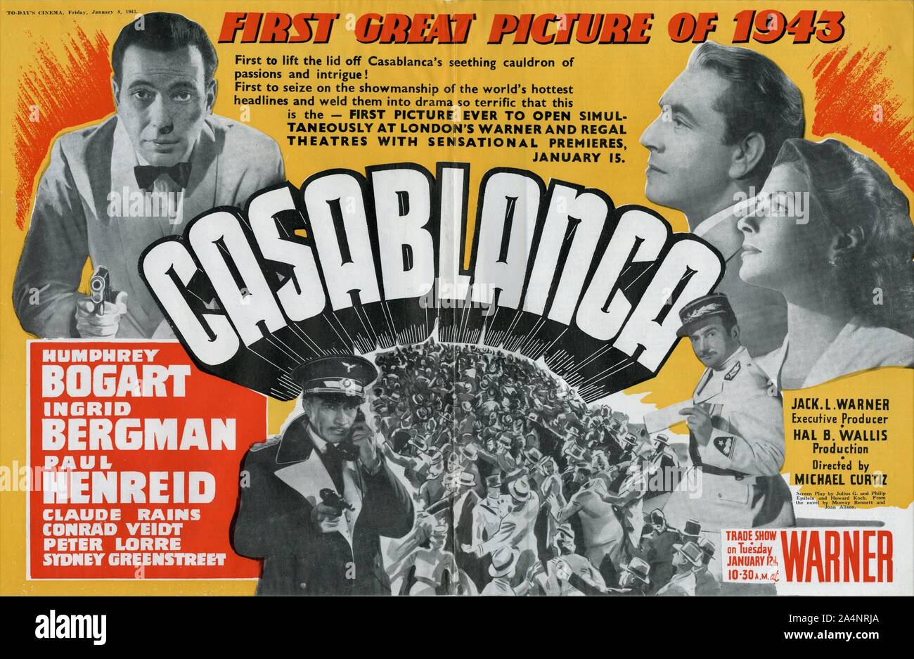 Paul Henreid Claude Regnet Conrad Veidt Stockfotos und -bilder Kaufen ...