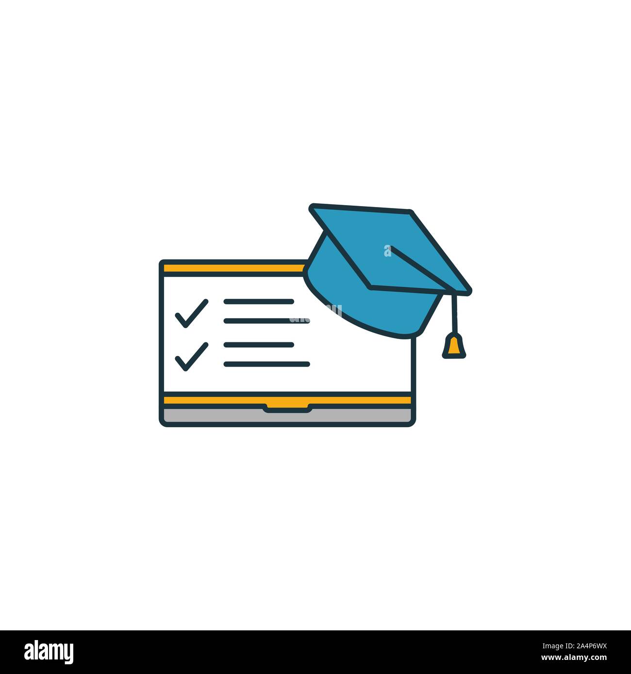 Learning Management Icon Set. Vier Elemente in verschiedenen ...