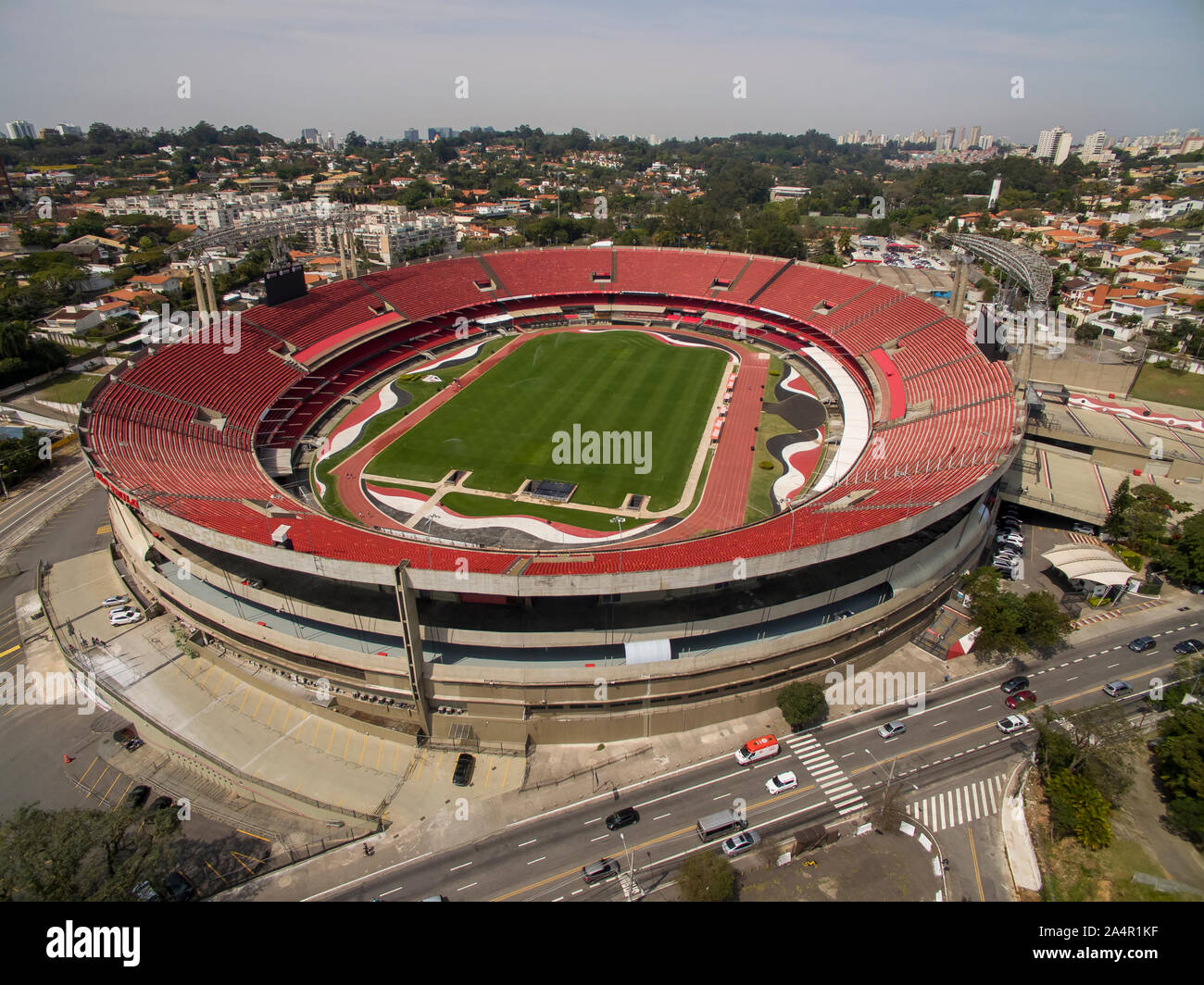 Fußball auf der ganzen Welt. Fußball-Club Sao Paulo oder Morumbi Stadion oder Cicero Pompeu ...
