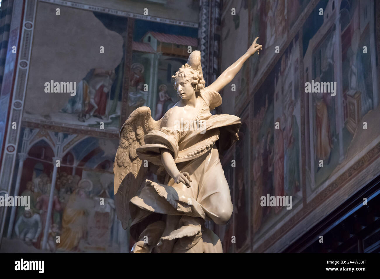 Statue von St. Gabriel, der Erzengel von 1605, Gruppe von Annunciazione ...
