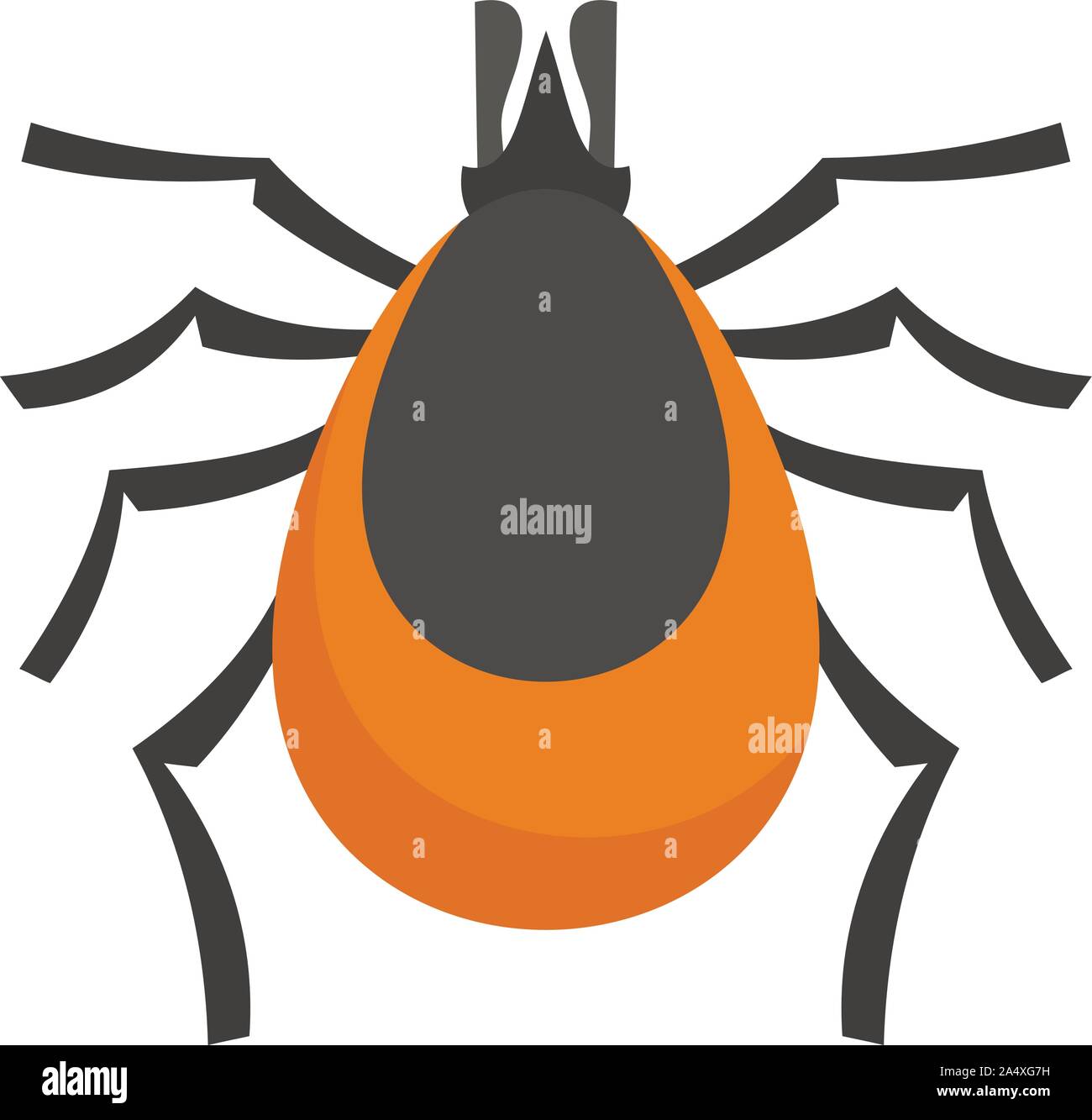 Allergie Milben Symbol. Flache Darstellung der Allergie Milben vektor ...