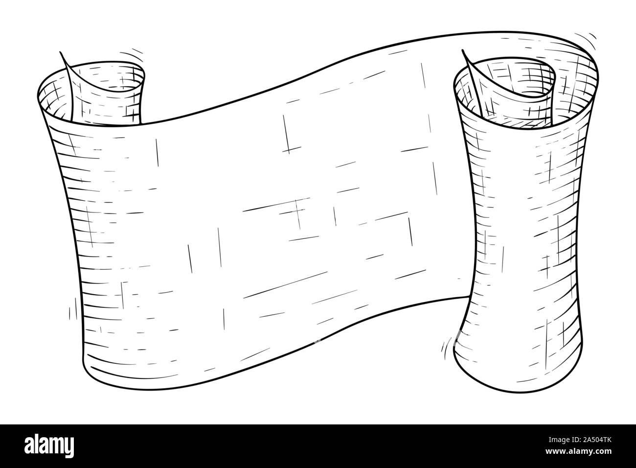 Papierrolle cartoon Ausgeschnittene Stockfotos und -bilder - Alamy