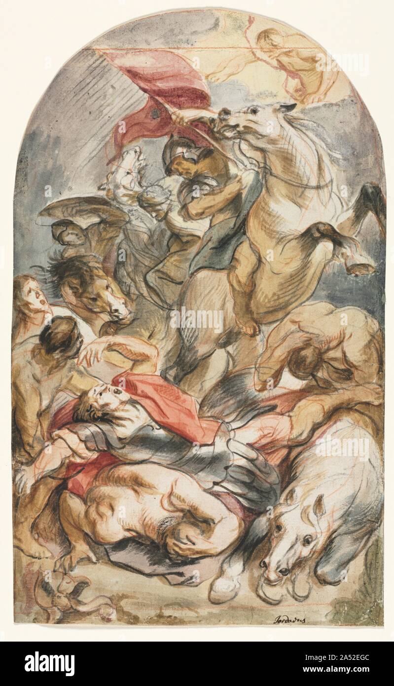 Die Bekehrung des Saulus mit Reiter und Banner, C. 1645-1647. Nach der ...