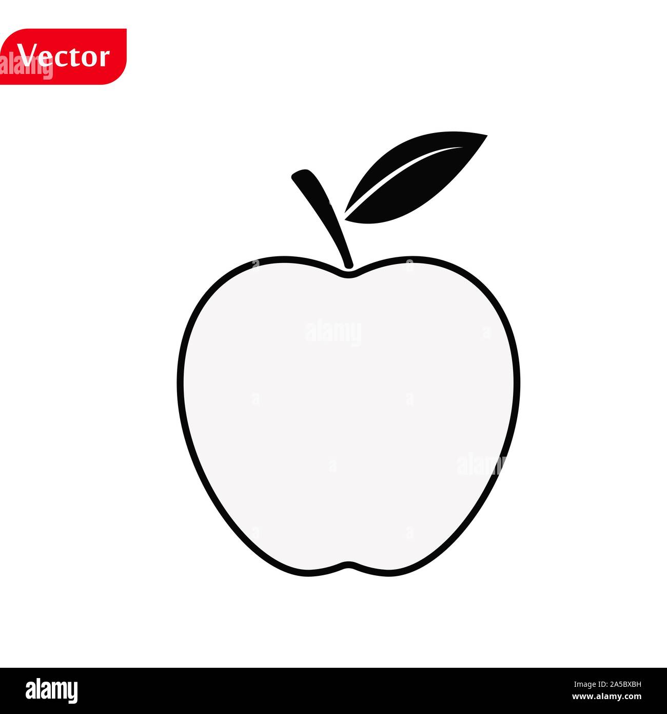 Apple Symbol, umriss Vektor Zeichen, linear style Piktogramm isoliert ...
