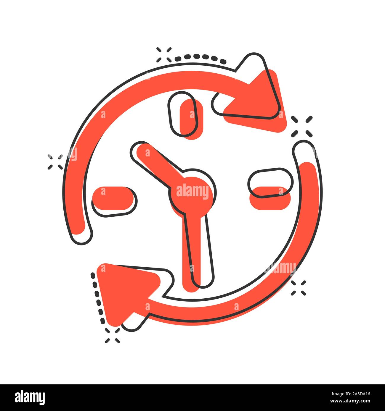 Countdown Clock Icon im Comic-stil. Zeit chronometer Vektor Cartoon ...