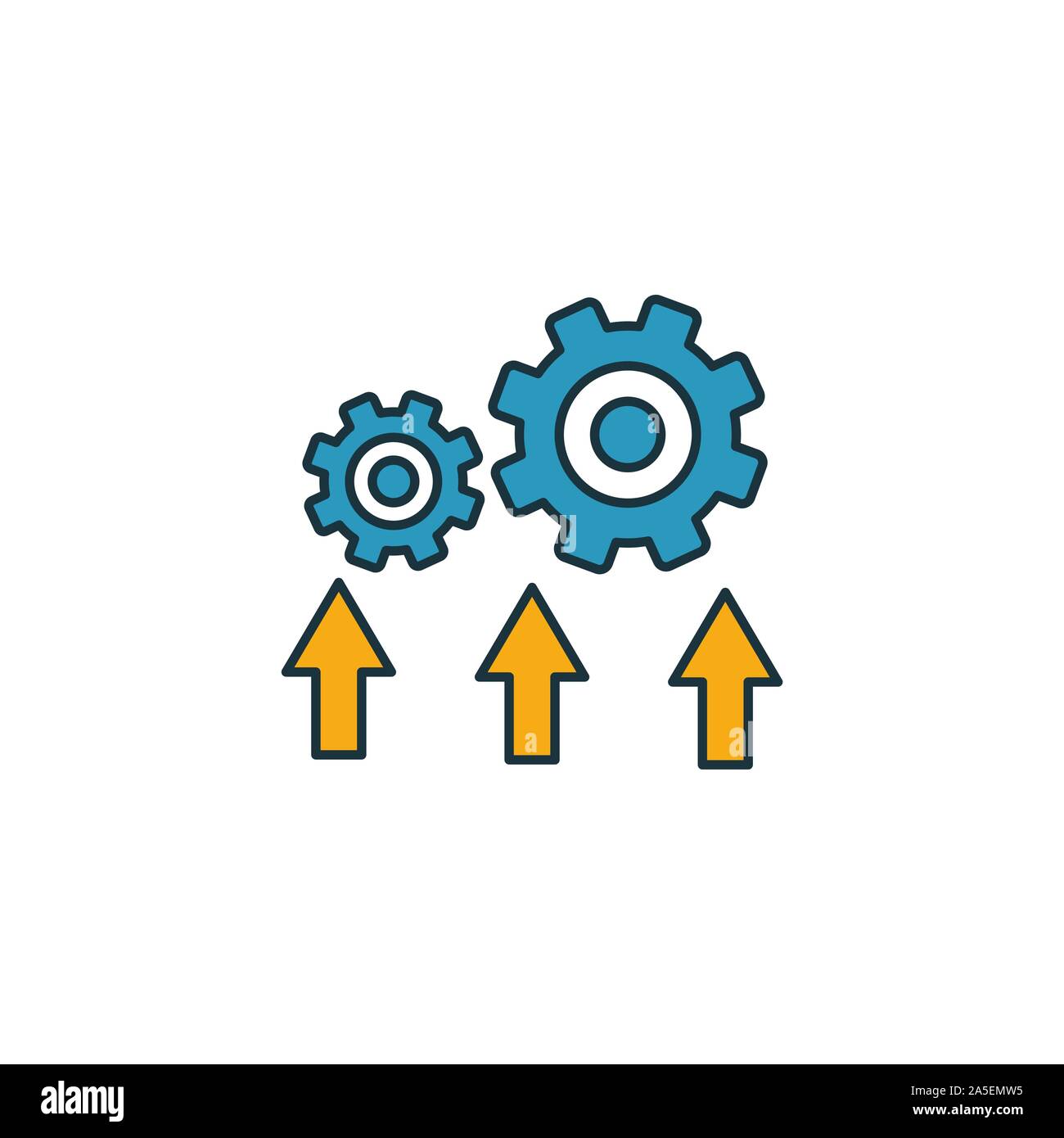 System Integration Symbol gesetzt. Vier Elemente in verschiedenen ...