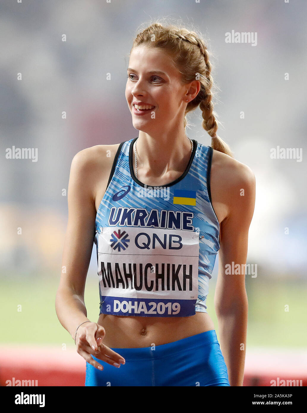 Der Ukraine Yaroslava Mahuchikh in Hohe der Frauen springen ...