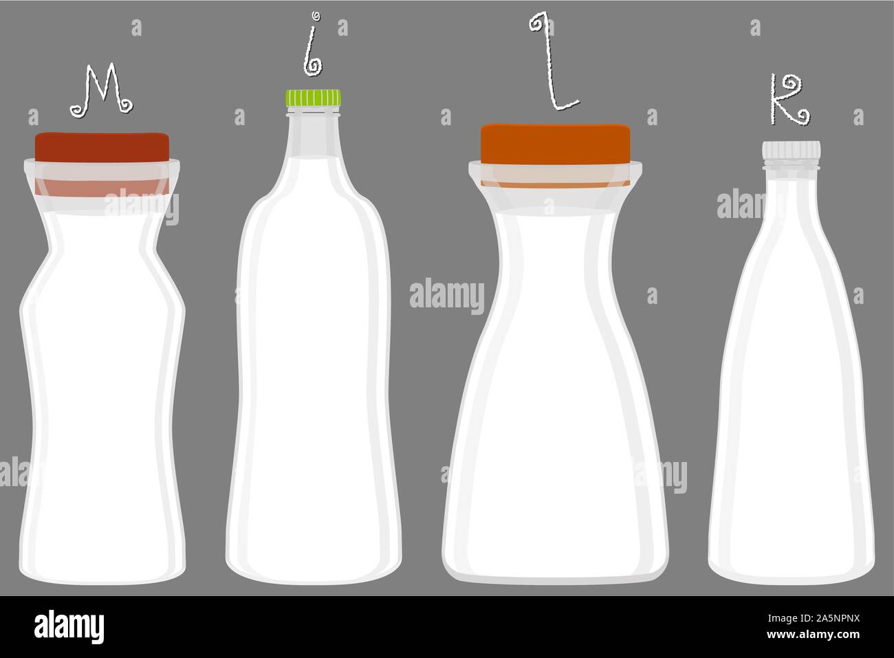 Types of milk -Fotos und -Bildmaterial in hoher Auflösung – Alamy