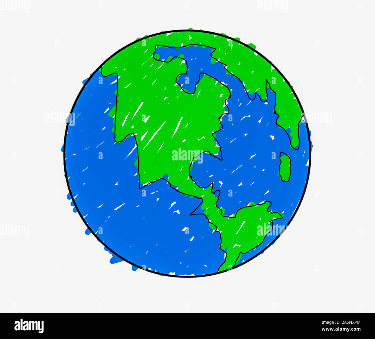 Hand drawn cartoon planet earth -Fotos und -Bildmaterial in hoher ...