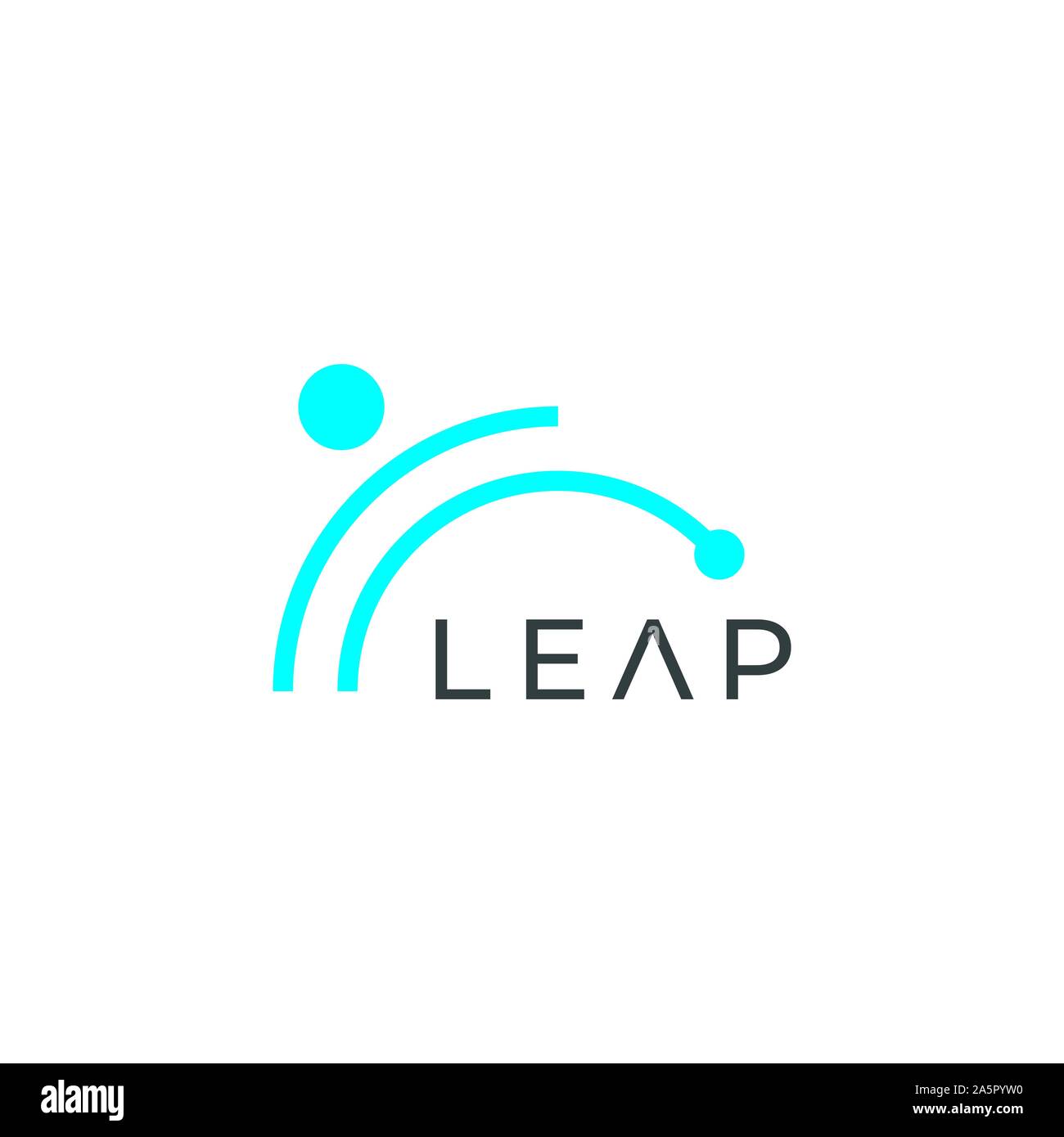 Leap vektor Logo. Springen vektor Logo. Leap-Symbol Stock-Vektorgrafik ...