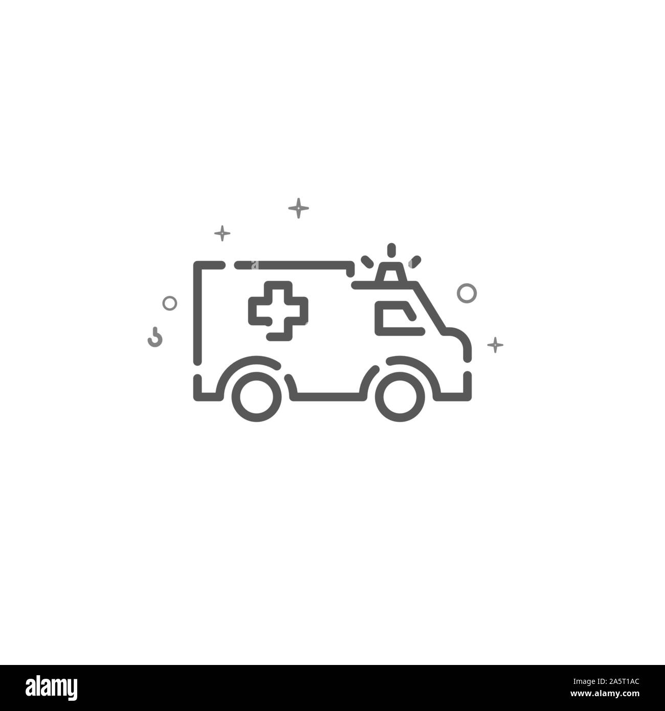 Ambulance car einfachen Vektor Symbol Leitung. Notfall Symbol ...