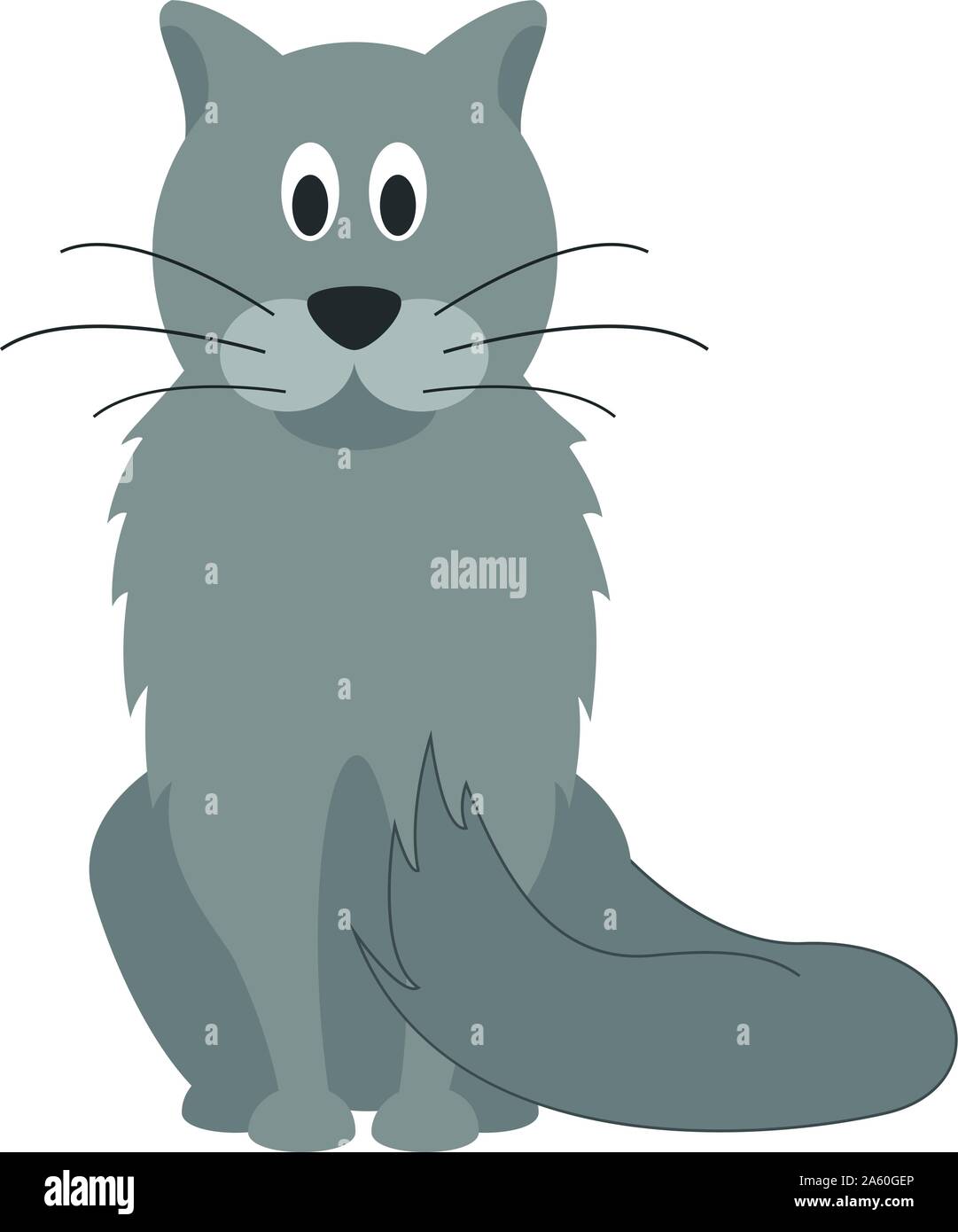 Cute cartoon cat Vector Illustration Stock-Vektorgrafik - Alamy