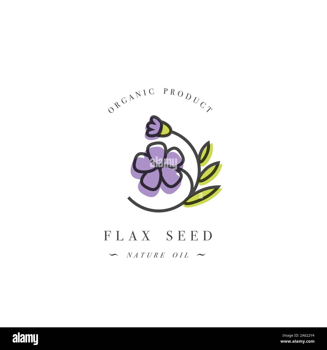 Flachs logo Stock-Vektorgrafiken kaufen - Alamy