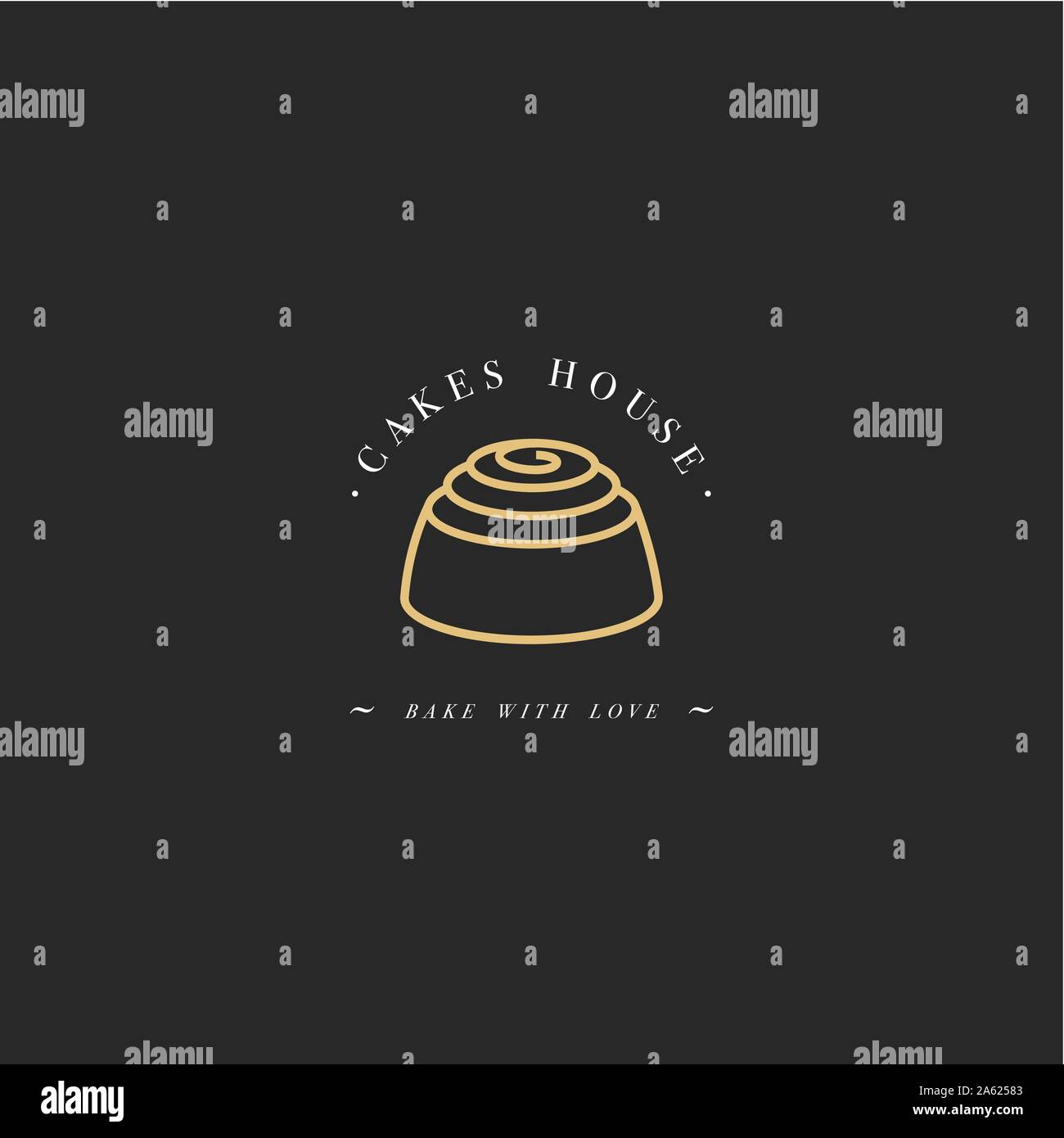 Vektor Design Template und Emblem-Kuchen Symbol für Cake Shop. Sweet ...