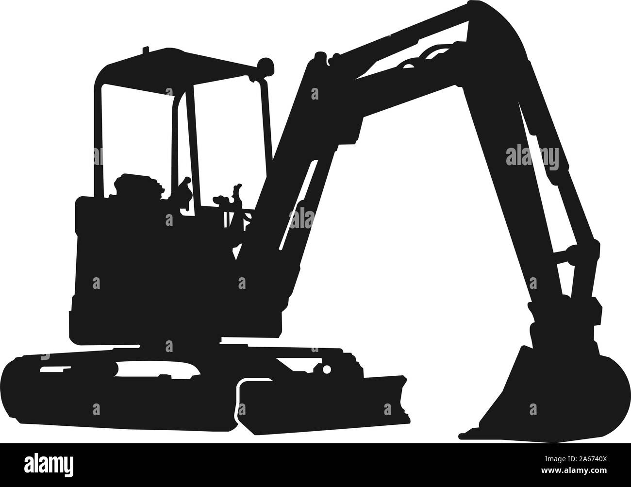 Bagger silhouette Stock-Vektorgrafiken kaufen - Alamy