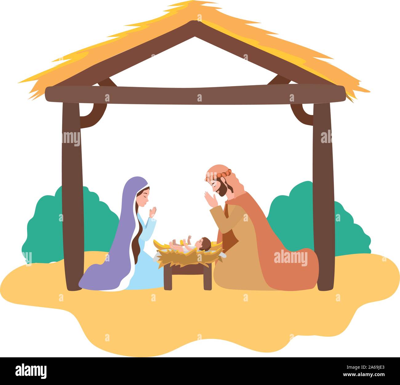 Jesus geburt im stall in bethlehem Ausgeschnittene Stockfotos und -bilder - Alamy