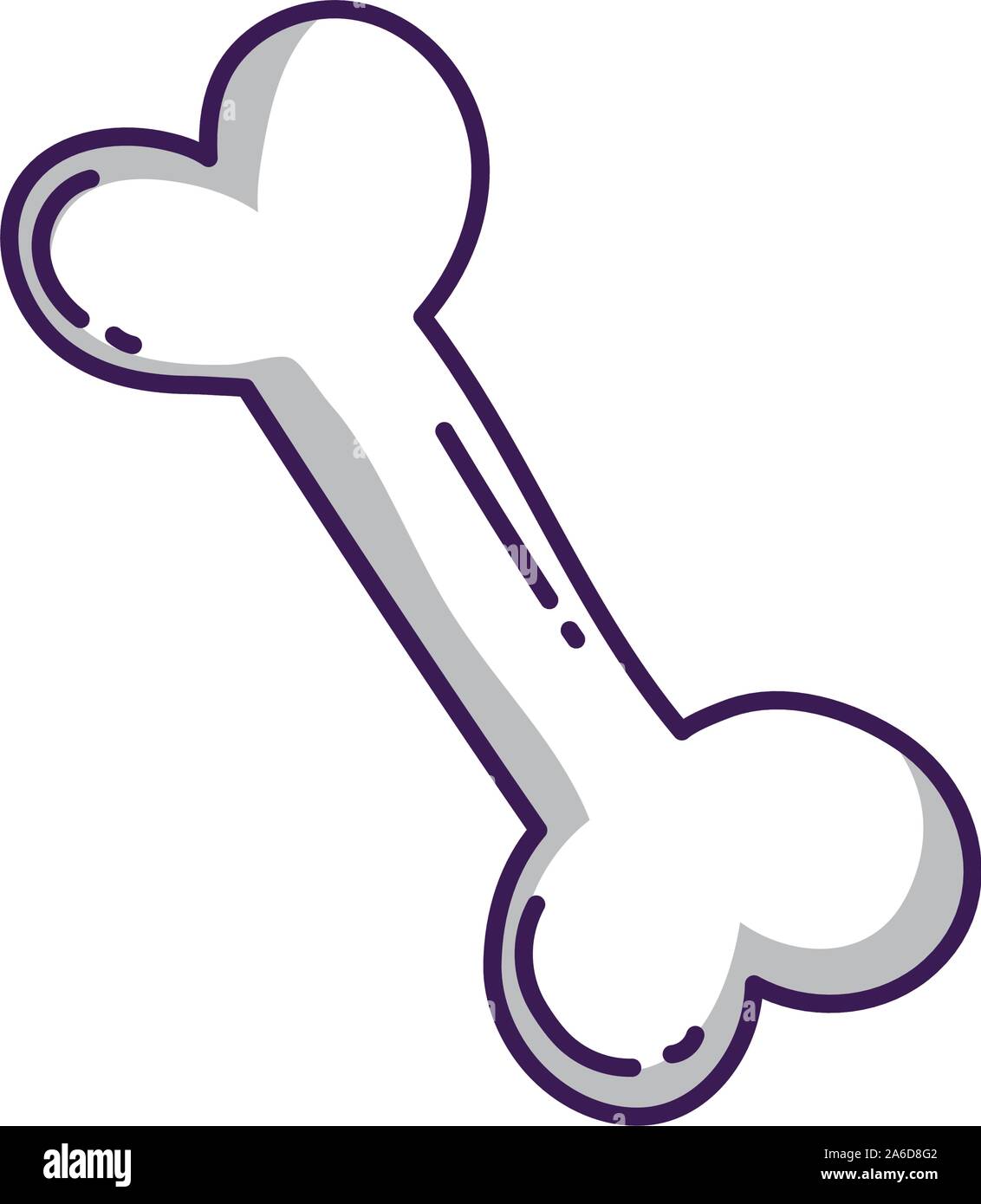 Menschliche Knochen Teil Anatomie Symbol auf weißem Hintergrund Vector ...