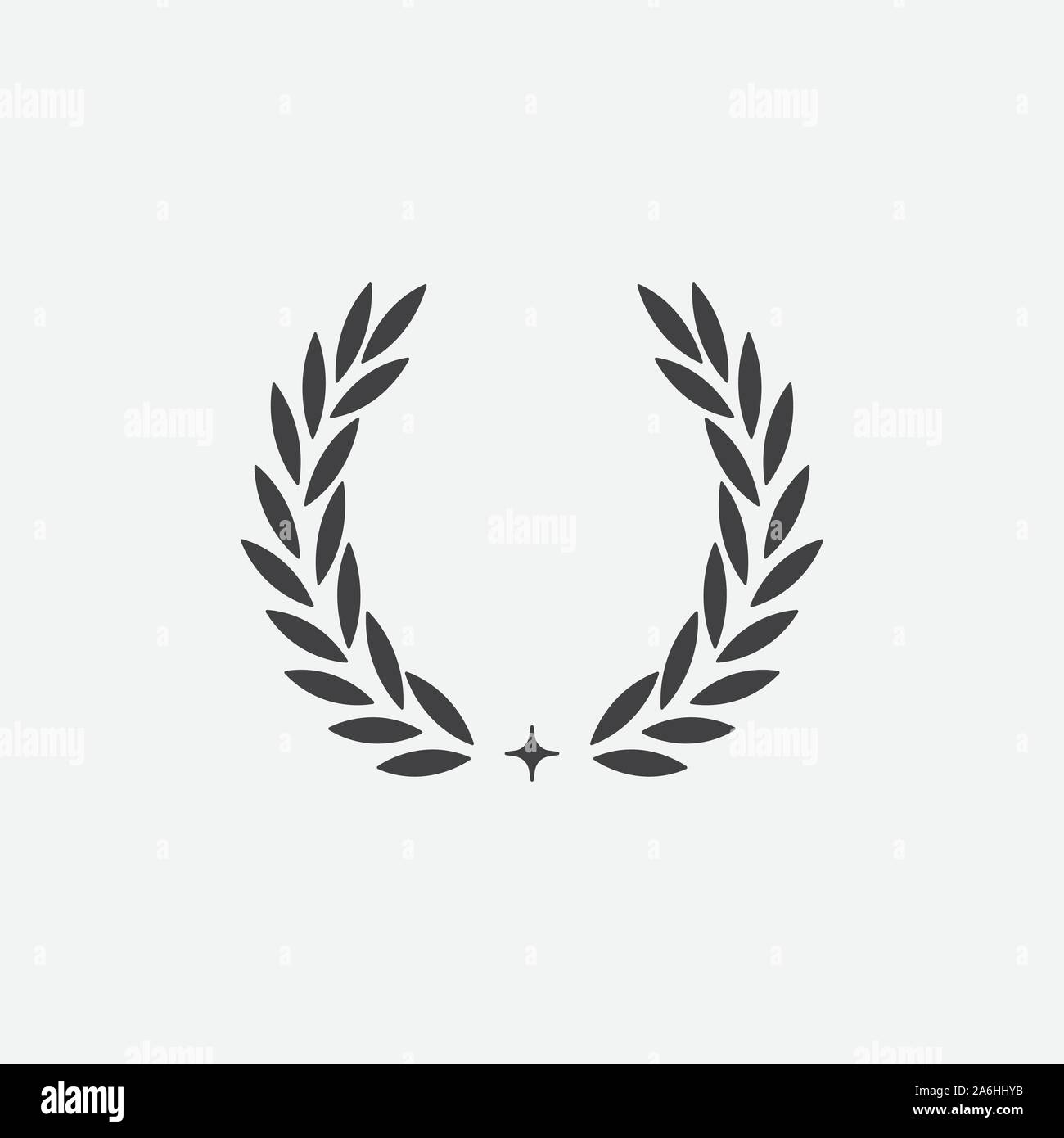 Lorbeerkranz floral heraldische Element, heraldische Wappen dekorative ...