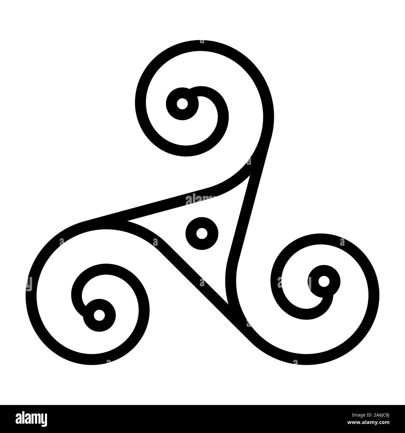 Triskele triskelion Schwarzweiß-Stockfotos und -bilder - Alamy